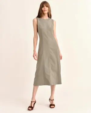CARTOLINA Pebbled Crepe Midi Dress