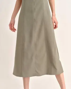 CARTOLINA Pebbled Crepe Midi Dress