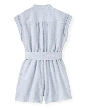 CARTOLINA Textured Tweed Sleeveless Romper