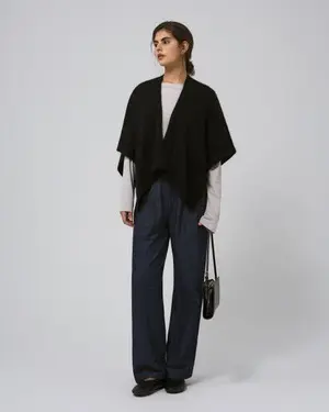 JUANA Cashmere Cape - Black