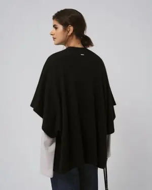 JUANA Cashmere Cape - Black