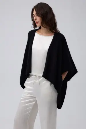 JUANA Cashmere Cape - Black