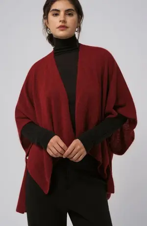 JUANA Cashmere Cape - Red