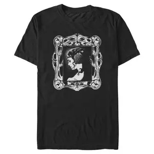 STAR WARS: ATTACK OF THE CLONES Framed Padme Profile Short Sleeve Graphic T-shirt - Black