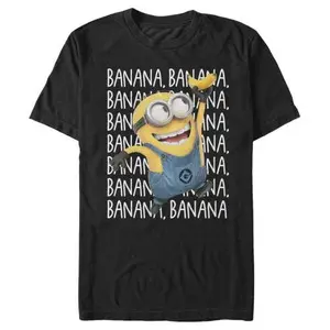 DESPICABLE ME Minions Repeat Graphic T-shirt - Black