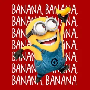 DESPICABLE ME Minions Repeat Short Sleeve Graphic T-shirt - Red