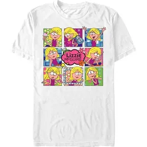 LIZZIE MCGUIRE Colorful Collage Graphic T-shirt - White