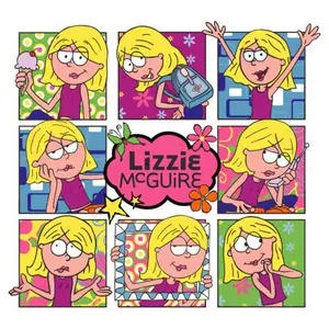 LIZZIE MCGUIRE Colorful Collage Graphic T-shirt