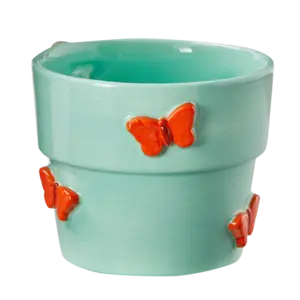 TAG Garden Butterfly Planter Decorative Pot For Indoor Outdoor - Blue
