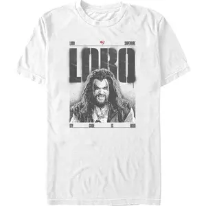 SUPERGIRL Lobo Graffiti Portrait Short Sleeve Graphic T-shirt - White