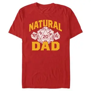 DUNGEONS & DRAGONS Natural Twenty Dad Graphic T-shirt - Red