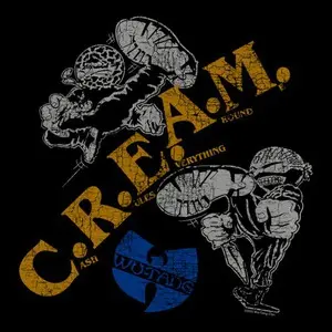 WU-TANG CLAN Cream Kicks Distressed Logo Short Sleeve Graphic T-shirt