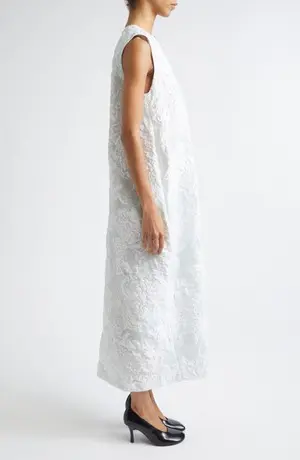 ASHLYN Lena Floral Silk Blend Jacquard Dress