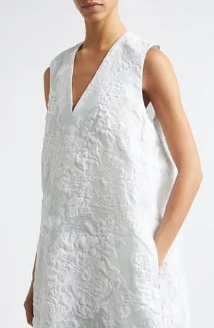 ASHLYN Lena Floral Silk Blend Jacquard Dress