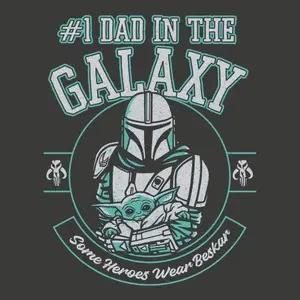 STAR WARS: THE MANDALORIAN Some Dads Wear Beskar Short Sleeve Graphic T-shirt - Pepper