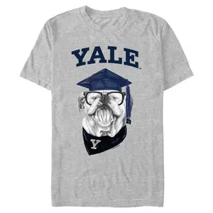YALE UNIVERSITY Handsome Dan Graduation Graphic T-shirt - Sport Grey