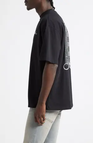 Amiri Oversize Ma Check Patch Appliqué Skate T-shirt