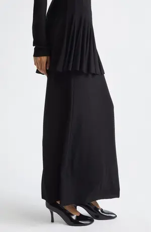 ASHLYN Klein Layered Maxi Skirt - Black