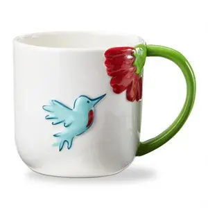 TAG Hummingbird Earthenware Mug Multi 18 Oz 4.04 X 4.04 X 4.01 - Multicolored