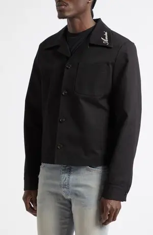 Amiri Script Collar Cotton Jacket