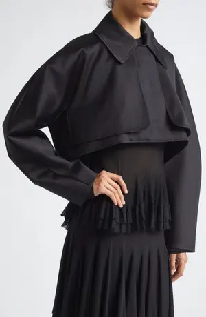 ASHLYN Beckett Crop Cotton Sateen Jacket