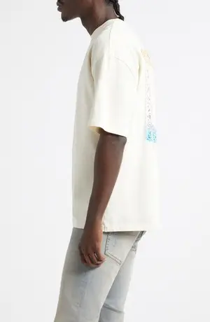 Amiri Oversize Gradient Ma Bandana Patch Appliqué Skate T-shirt