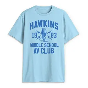 STRANGER THINGS Netflix Hawkins Av Club 1983 Short Sleeve Graphic T-shirt