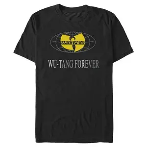 WU-TANG CLAN Worldwide Group Logo Forever Short Sleeve Graphic T-shirt - Black
