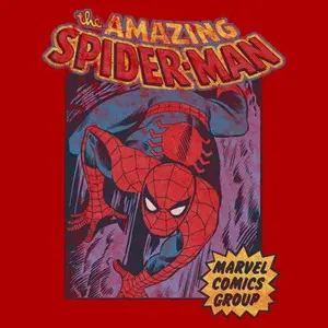 MARVEL: SPIDER-MAN Marvel Spider-man Distressed Amazing Spider Graphic T-shirt