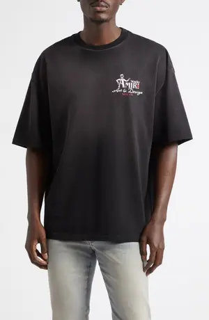 Amiri Oversize Studio Embroidered Skate T-shirt