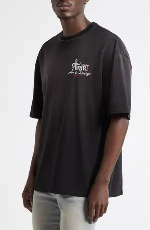 Amiri Oversize Studio Embroidered Skate T-shirt