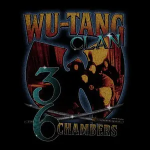 WU-TANG CLAN 36 Chambers Album Cover Artwork Short Sleeve Graphic T-shirt