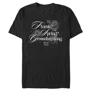 THE DEVIL WEARS PRADA Florals For Spring Groundbreaking Quote Graphic T-shirt - Black