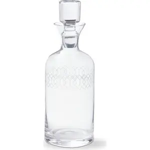 TAG Fitz Etched Glass Decanter Bar Pitcher 40 Oz 4x4x11.5 - Clear