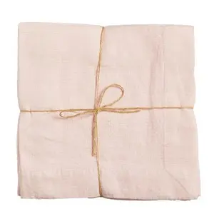 TAG Threads Slub Bcloth Napkins Set Of 4 Machine Washable - Red