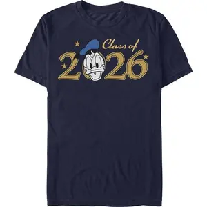 MICKEY & FRIENDS Donald Class Of 2026 Stars Short Sleeve Graphic T-shirt - Navy Blue