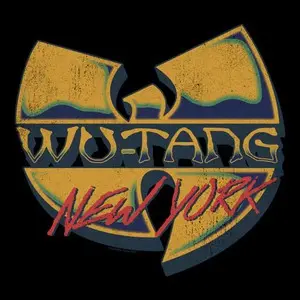 WU-TANG CLAN New York Distressed Retro Logo Short Sleeve Graphic T-shirt