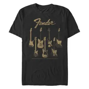 FENDER Distressed Guitars Group Short Sleeve Graphic T-shirt