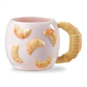 TAG Croissant Mug Earthenware 17 Oz Multi 4.11 X 4.11 X 3.8 - Multicolored
