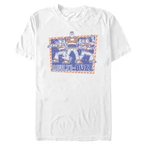 TOY STORY 5 Multi Buzz Frame Short Sleeve Graphic T-shirt - White