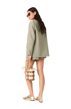 Maje Linen Blend Suit Jacket