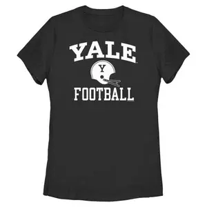 YALE UNIVERSITY Football Helmet Graphic T-shirt - Black
