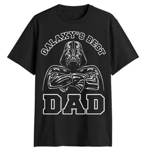 STAR WARS: A NEW HOPE Galaxy's Best Dad Vader Short Sleeve Graphic T-shirt - Black