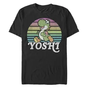 NINTENDO Retro Yoshi Short Sleeve Graphic T-shirt - Black