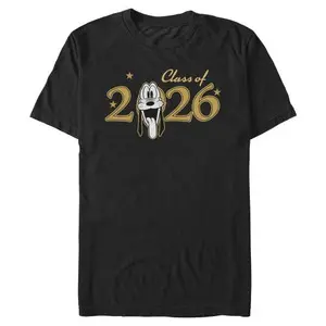 MICKEY & FRIENDS Pluto Class Of 2026 Stars Graphic T-shirt - Black