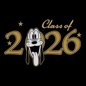 MICKEY & FRIENDS Pluto Class Of 2026 Stars Graphic T-shirt