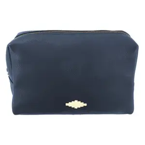 PAMPEANO Afeite Washbag In Canvas And Leather - Navy