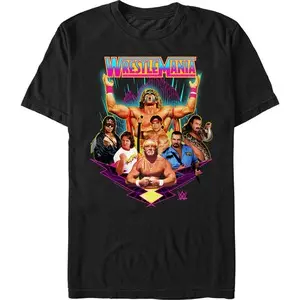 WWE Futuristic Wrestlemania Team Graphic T-shirt - Black