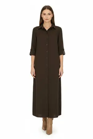 NELBLU SWIMWEAR Fifi Shirt Dress - Marron
