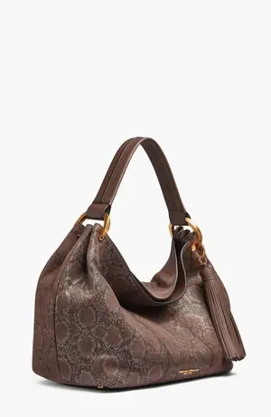 Donna Karan New York Glenwood Python Suede Shoulder